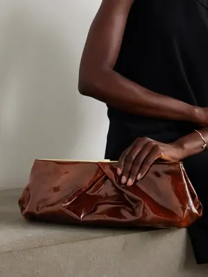 Dries Van Noten Textured-leather Clutch