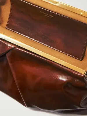 Dries Van Noten Textured-leather Clutch
