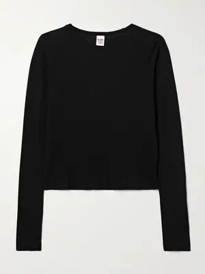 RE/DONE Hanes 90s Baby Cotton-jersey T-shirt - Black