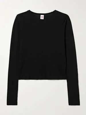 RE/DONE Hanes 90s Baby Cotton-jersey T-shirt - Black