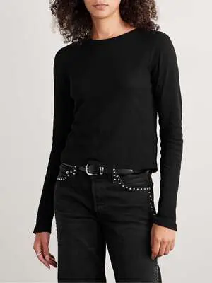 RE/DONE Hanes 90s Baby Cotton-jersey T-shirt - Black