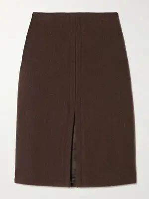 Dries Van Noten Wool Midi Skirt