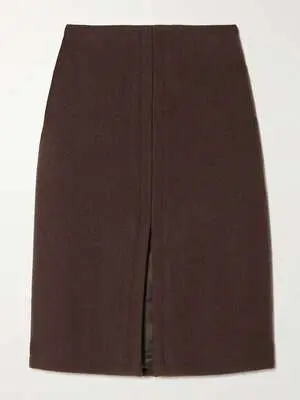 Dries Van Noten Wool Midi Skirt