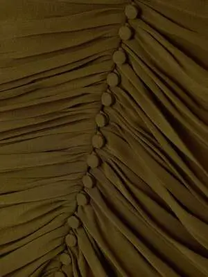 Saint Laurent Ruched Halterneck Dress