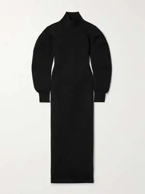 Khaite Storm Turtleneck Midi Dress - Black