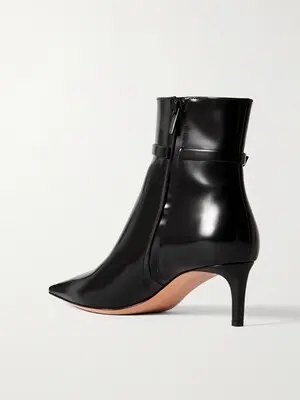 GIANVITO ROSSI Tokio 55 Leather Ankle Boots - Black