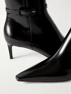GIANVITO ROSSI Tokio 55 Leather Ankle Boots - Black