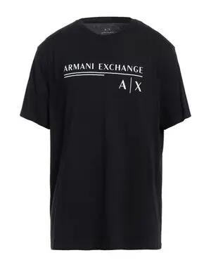 Armani Exchange Man T-shirt Rust Size S Cotton Black