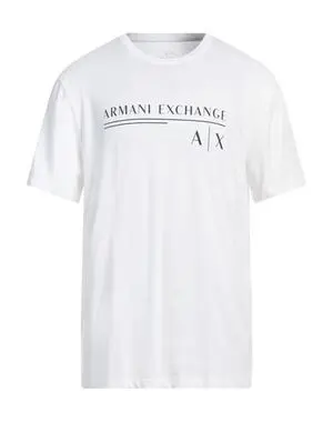 Armani Exchange Man T-shirt Rust Size S Cotton White