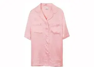 Burberry Ekd Jacquard Silk Pyjama Shirt - Pink