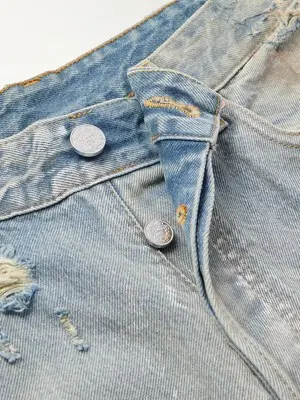 Vetements Wide-leg Panelled Distressed Jeans