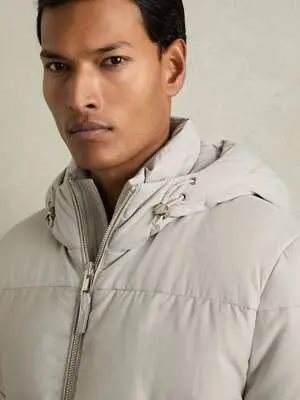 REISS Stadium Quilted Longline Puffer Jacket