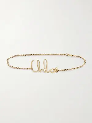 Chloé Tone Logo Belt - Gold