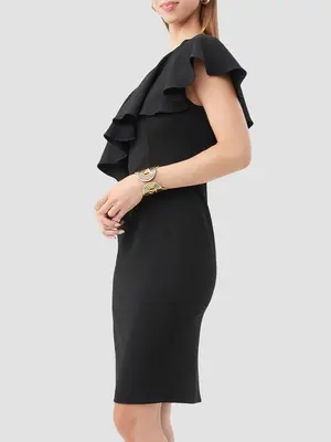 Trina Turk Luau Ruffled One-shoulder Dress