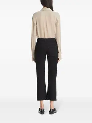 Tory Burch Cropped Flared Jeans - Black