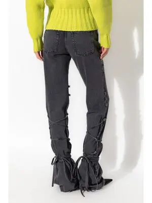 Alexander McQueen Tied Jeans - Black