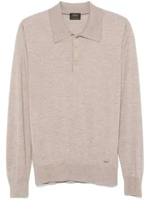 Brioni Fine-knit Polo Shirt - Neutrals