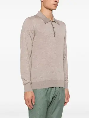 Brioni Fine-knit Polo Shirt - Neutrals