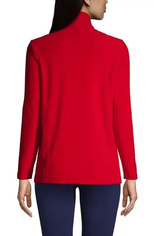 LANDS' END Full-zip Fleece Jacket - Rich Red
