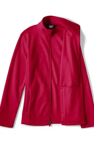 LANDS' END Full-zip Fleece Jacket - Rich Red