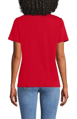 LANDS' END Relaxed Supima Cotton T-shirt - Compass Red