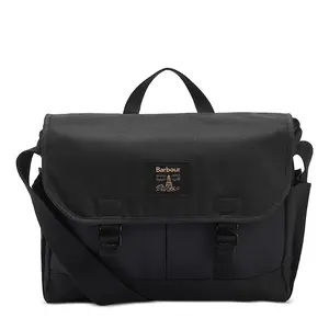 Barbour Field Wax Messenger Bag - Black
