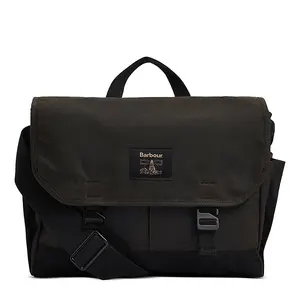 Barbour Field Wax Messenger Bag - Olive