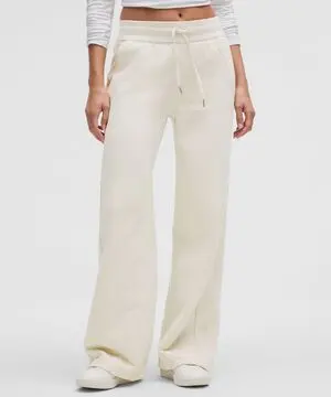 Lululemon Scuba Mid-Rise Wide-Leg Pant Bone