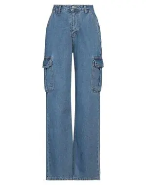 THE FRANKIE SHOP Cotton Cargo Jeans - Blue