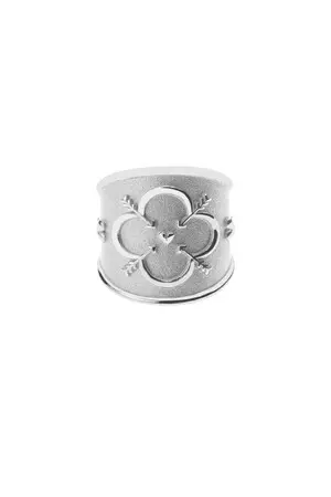 JANE WIN Love Cigar Band Ring - Silver