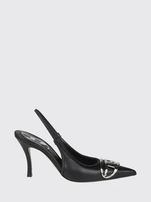 DIESEL® D-venus Nappa Leather Slingback Pumps - Black