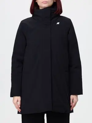 K-WAY Marla Short Padded Nylon Windbreaker Jacket With Hood - Black