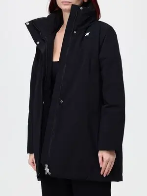 K-WAY Marla Short Padded Nylon Windbreaker Jacket With Hood - Black