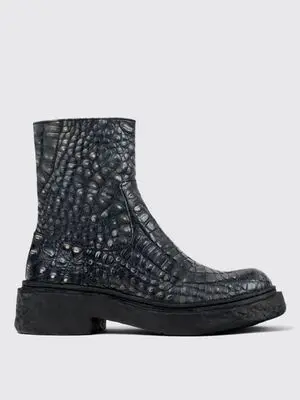 Camper Croc Effect Ankle Boots - Grey