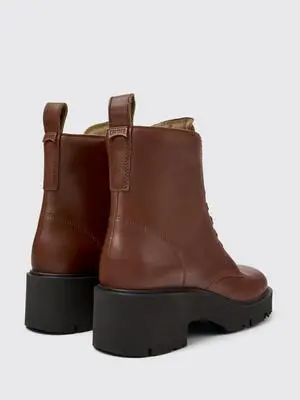 Camper Lace-up Leather Boots - Red
