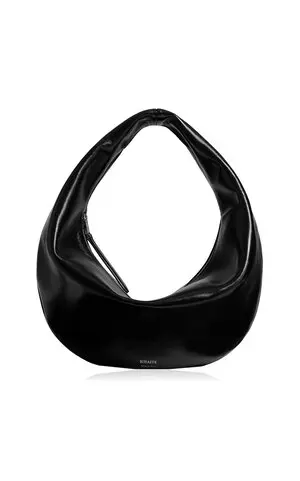 Khaite Olivia Medium Leather Hobo Bag - Black