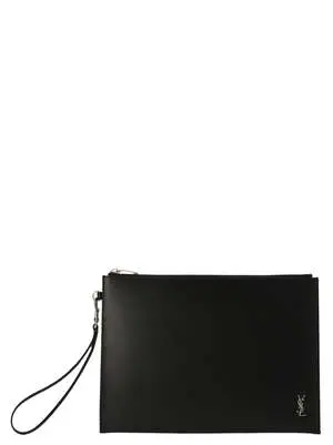 Saint Laurent Tiny Cassandre' Small Tablet Case - Black