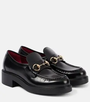 Gucci Horsebit Leather Loafers - Black
