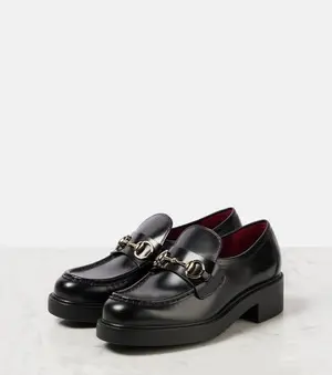 Gucci Horsebit Leather Loafers - Black
