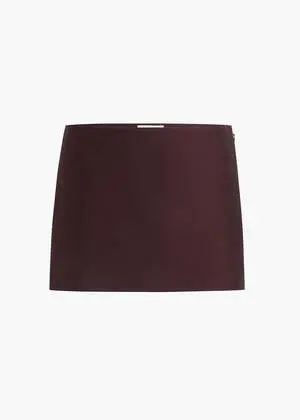 Khaite Jett Striped Miniskirt Almandine