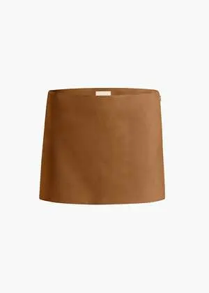 Khaite Jett Striped Miniskirt - Toffee