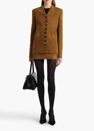 Khaite Jett Striped Miniskirt - Toffee