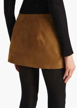 Khaite Jett Striped Miniskirt - Toffee