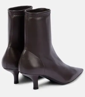 TOTEME Leather Sock Boots - Brown