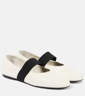 Co Leather Ballet Flats - White