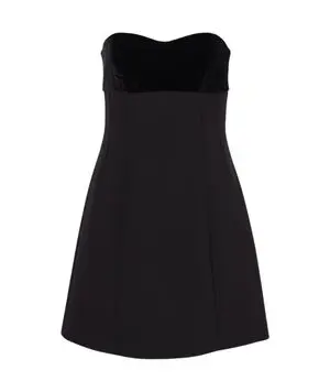 Max Mara Trani Strapless Cotton Minidress - Black