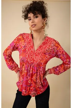 Hale Bob Daniella Jersey Top - Red
