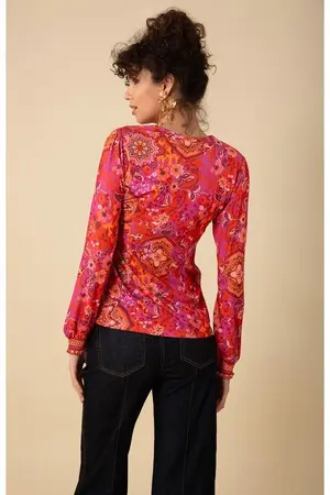 Hale Bob Daniella Jersey Top - Red