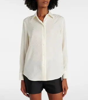 Gucci Gg Silk Crêpe Shirt - White