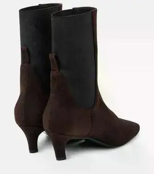 TOTEME Suede Ankle Boots - Brown